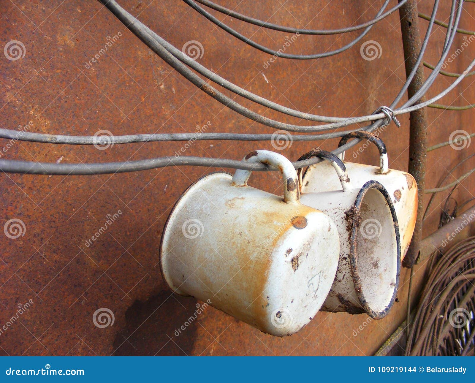 Rusty Mugs stock photo. Image of dirt, luxury, russia - 109219144