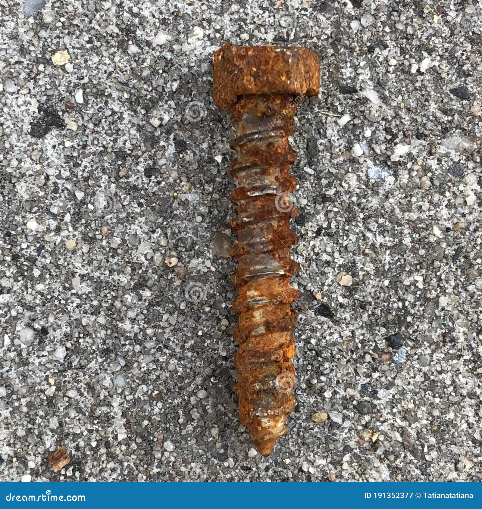 Rusty nail stock image. Image of nail, ground, rusty - 191352377