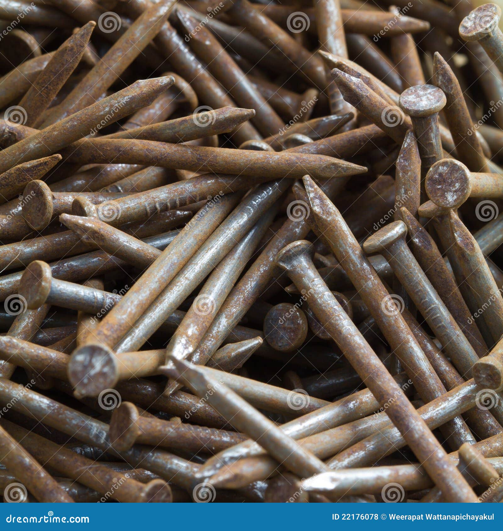 Rusty nails stock photo. Image of closeup, engineer, group - 22176078