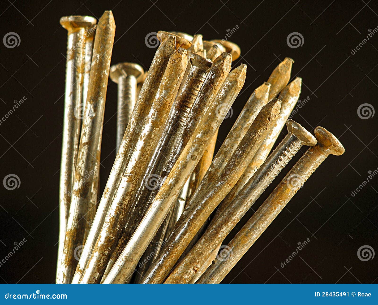 Rusty nails stock image. Image of grunge, metal, cabin - 28435491
