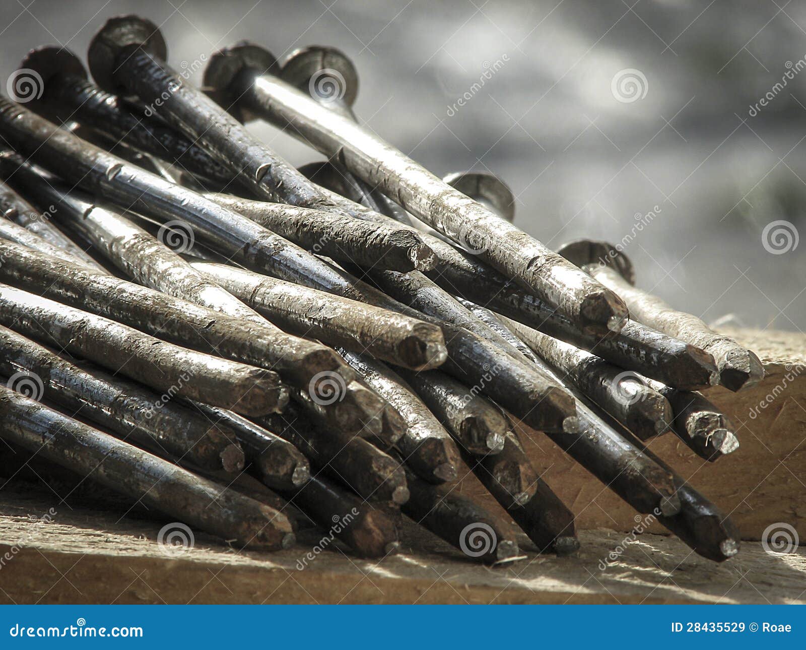 Rusty nails stock image. Image of nail, forged, abstract - 28435529