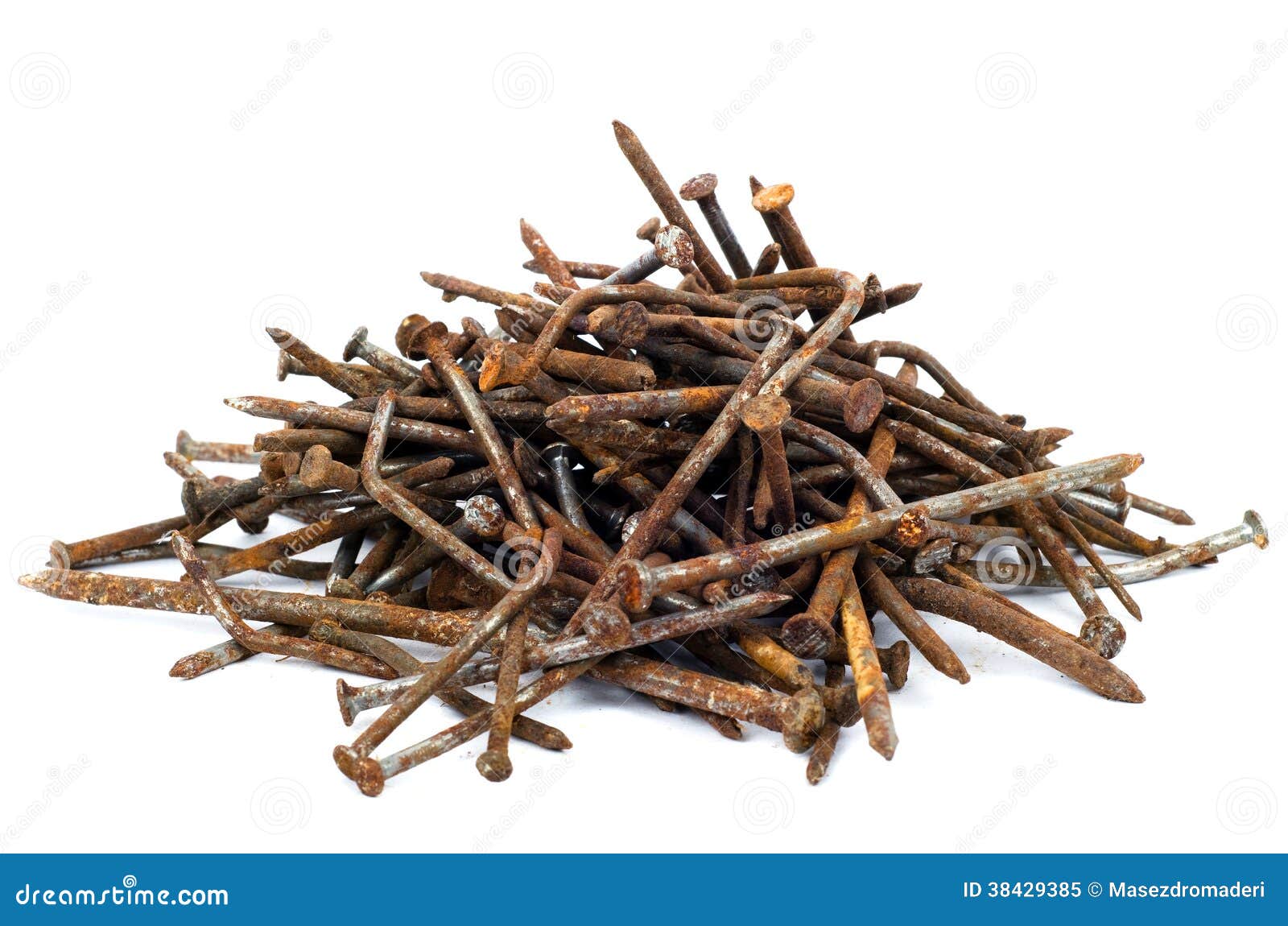 Rusty nails stock image. Image of retro, objects, pile - 38429385