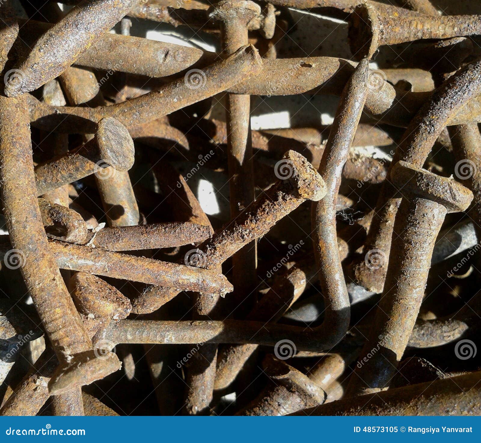 Rusty nails stock image. Image of steel, rusty, nails - 48573105