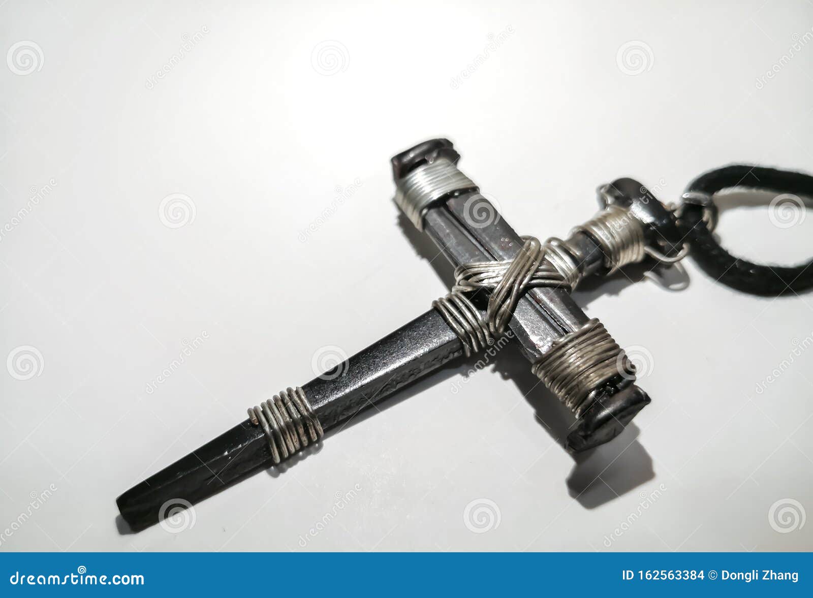 Rusty Nails Forming a Cross on a White Background View Stock Photo ...