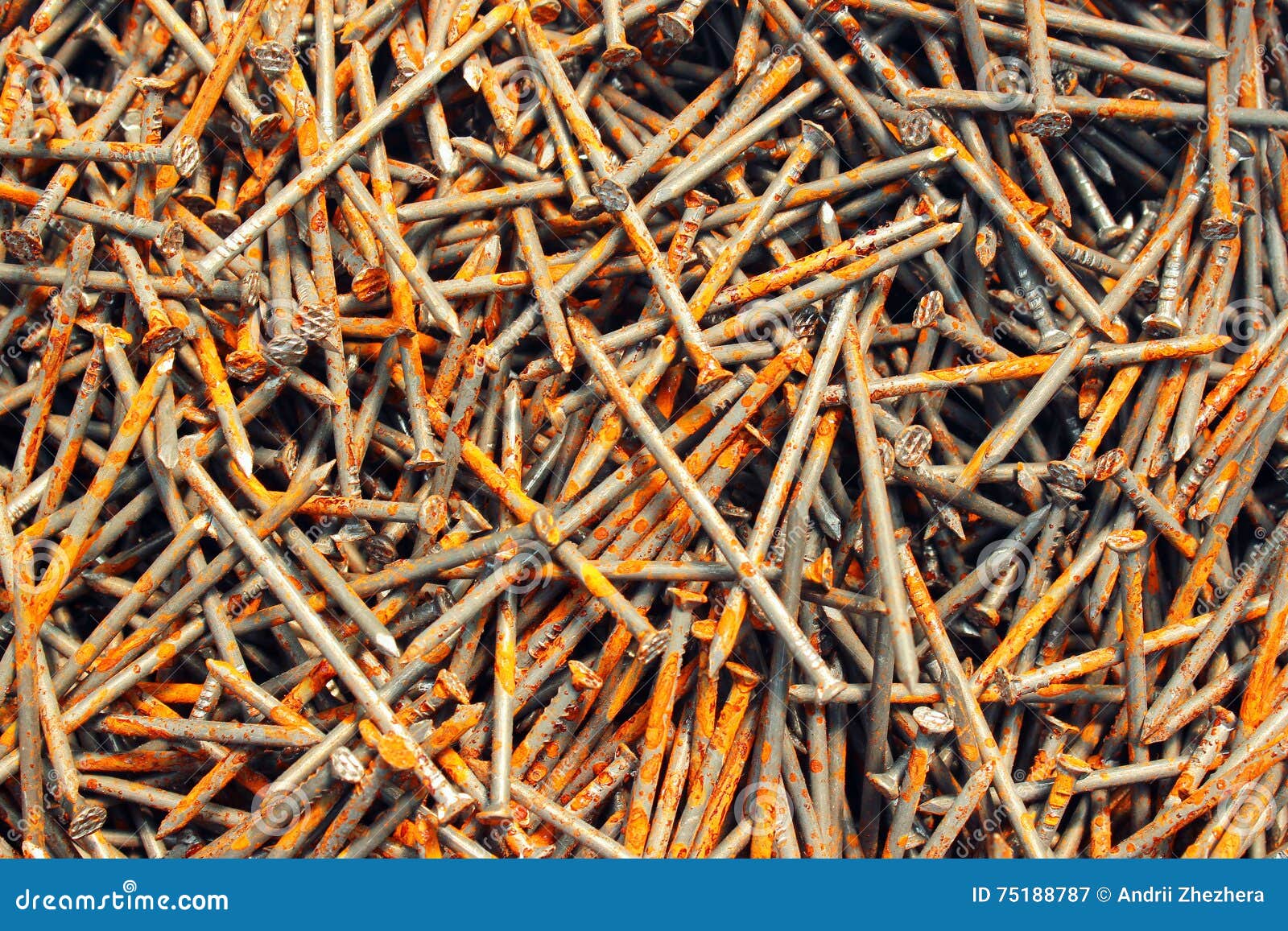Rusty nails stock image. Image of pile, brown, iron, group - 75188787