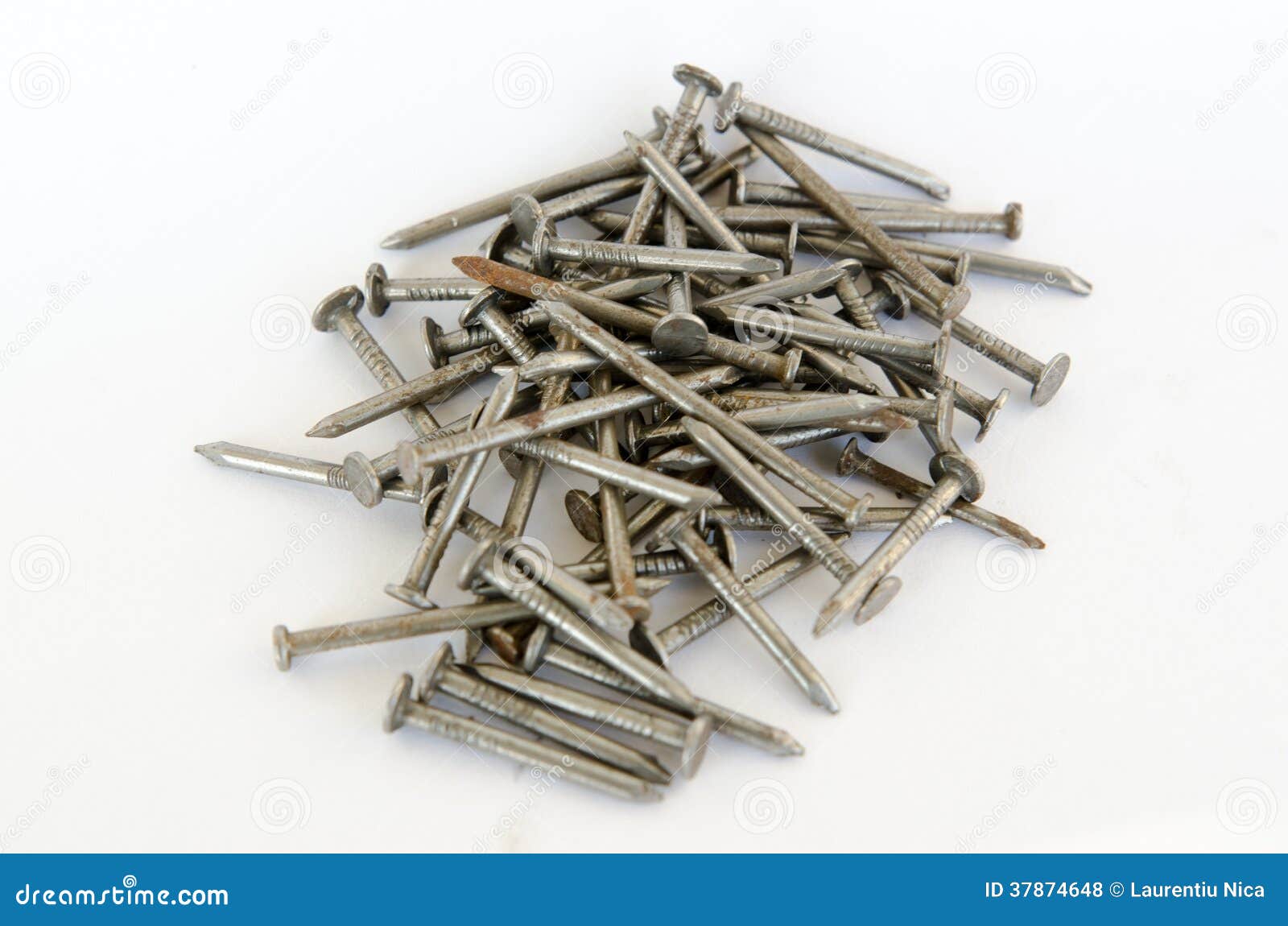 Rusty nails isolated stock photo. Image of nails, detail - 37874648
