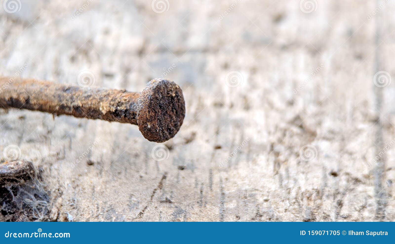 Rusty Nails on Wood Background Stock Image - Image of metallic, natural ...