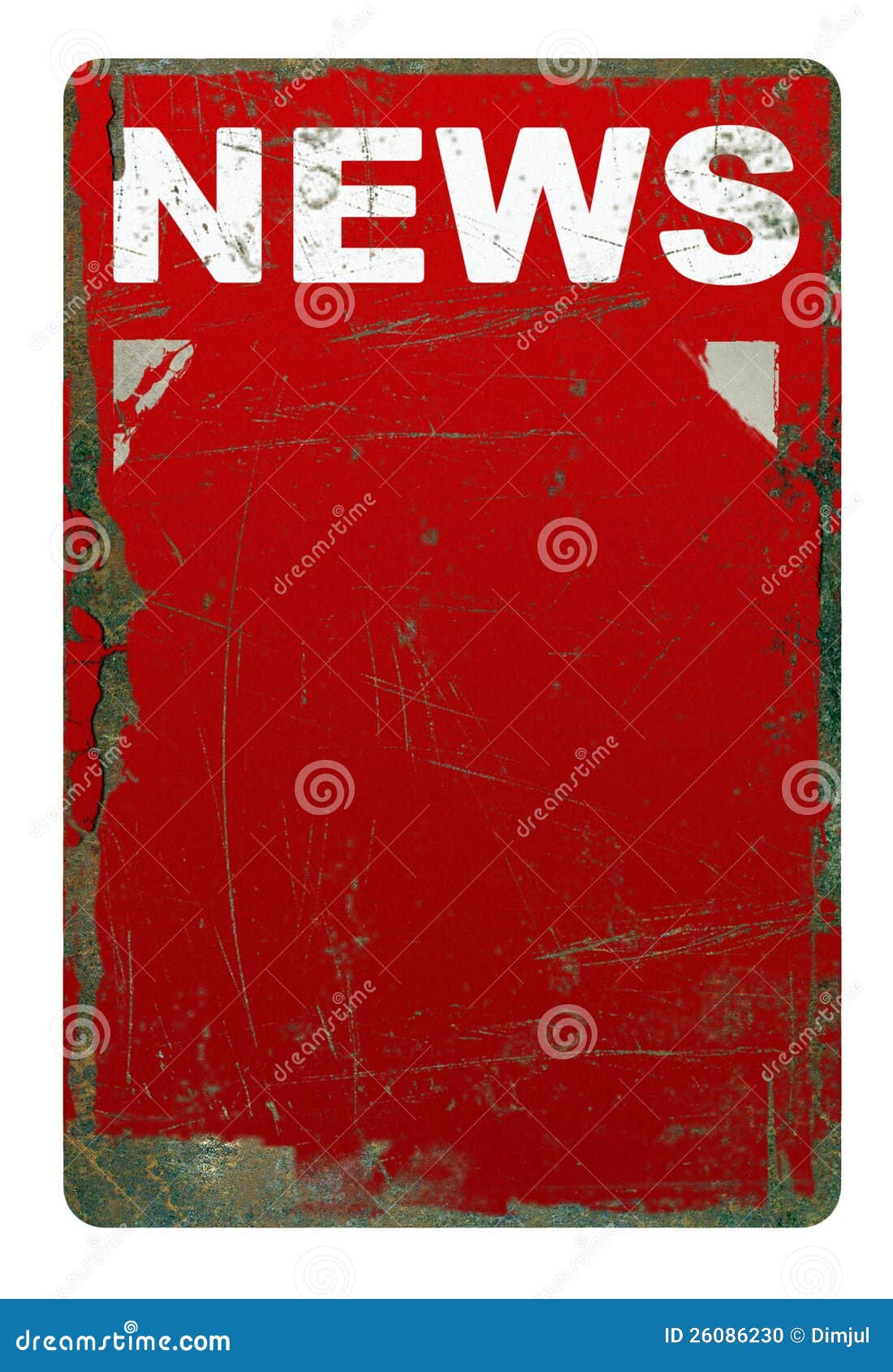 Rusty news sign stock illustration. Illustration of sign - 26086230