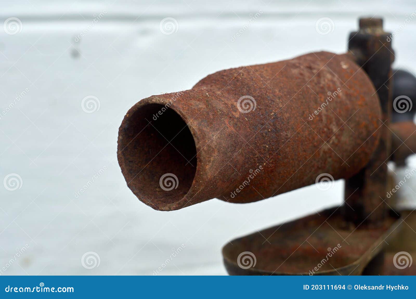Rusty In The Nozzle, The Rudder And Shaft Of The Ship, Standing In A ...