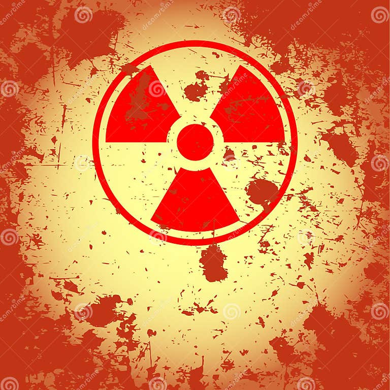 Rusty nuclear symbol stock vector. Illustration of warning - 8809387