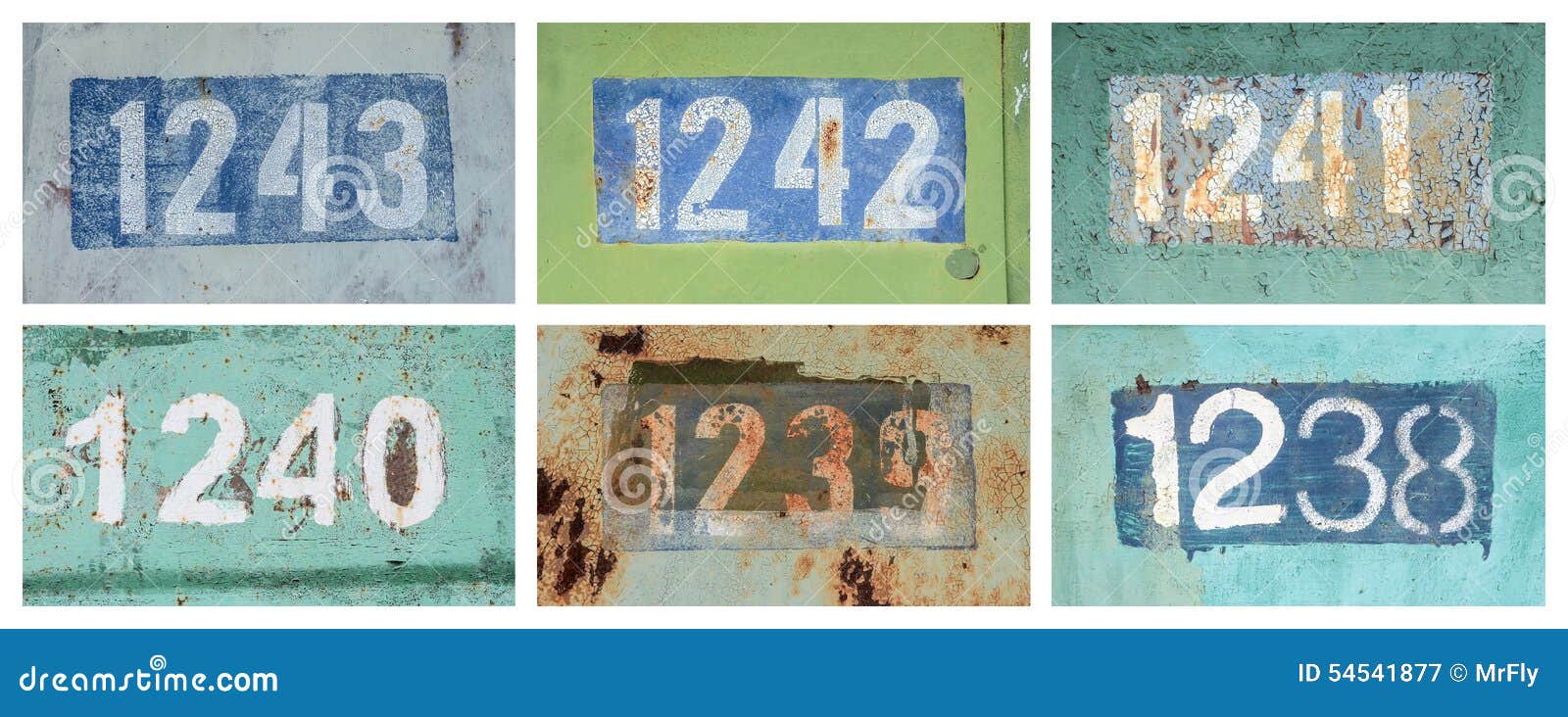 Rusty numbers stock image. Image of architectural, colors - 54541877