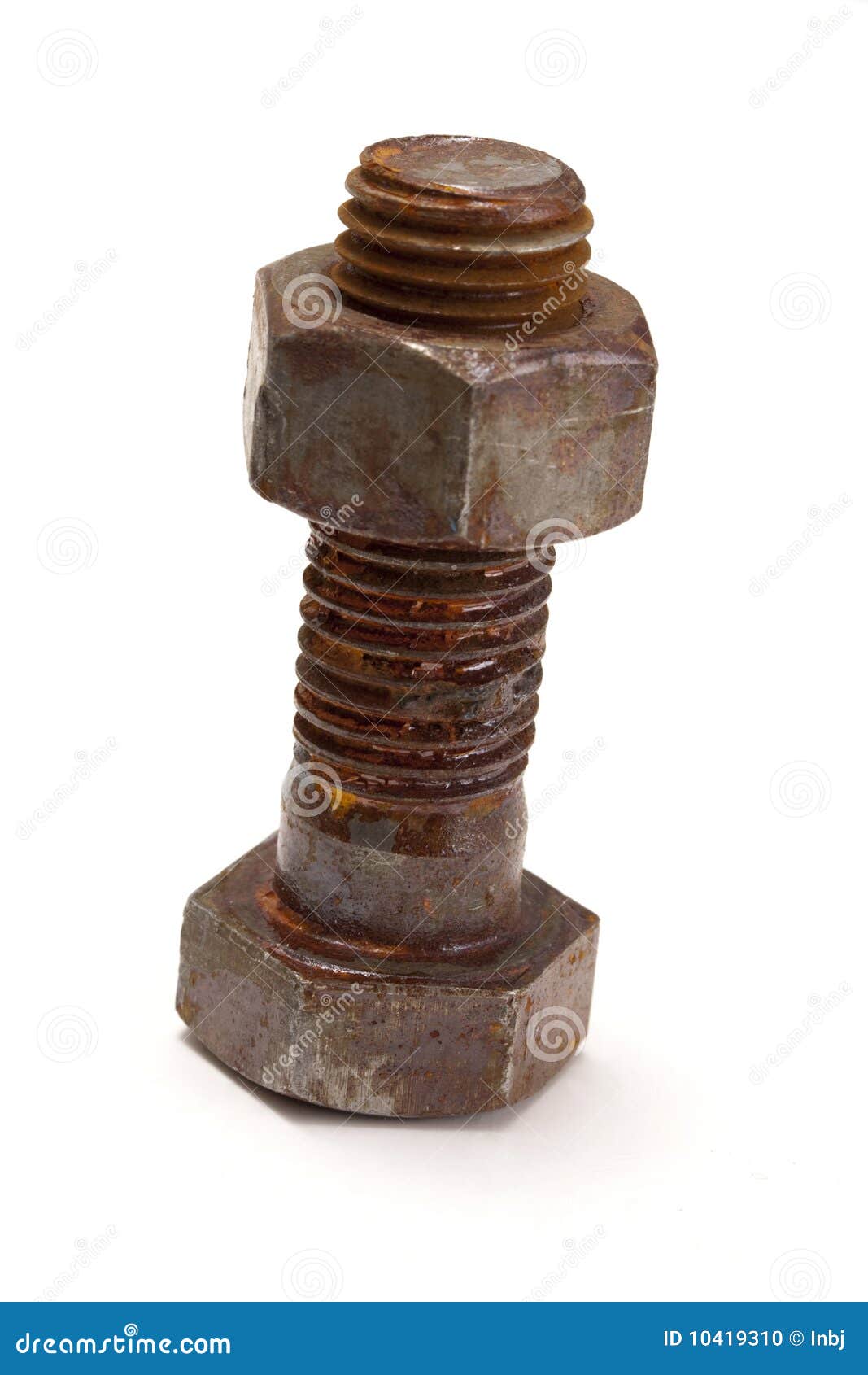Rusty Nut and Bolt stock photo. Image of large, metal - 10419310