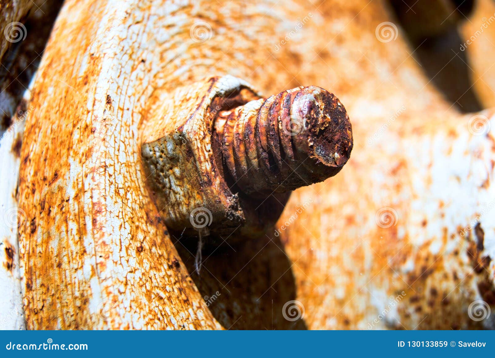 Rusty Nut is on Bolt with Corrosion Stock Image - Image of corrosion ...