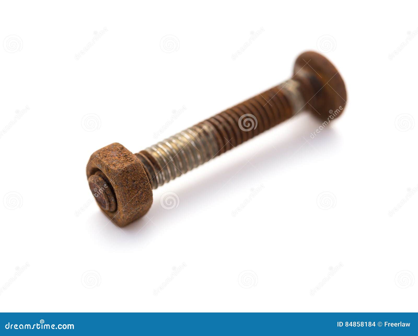 Rusty Nut and Bolt on White Stock Photo - Image of bolt, industry: 84858184