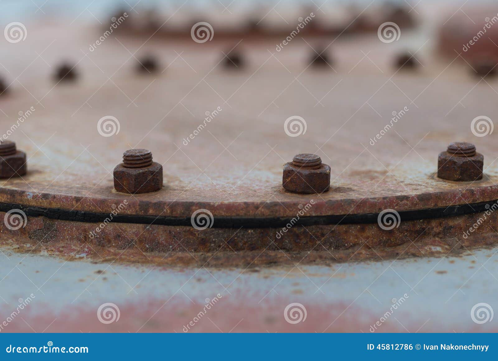 Rusty nut. stock photo. Image of objects, foreground - 45812786