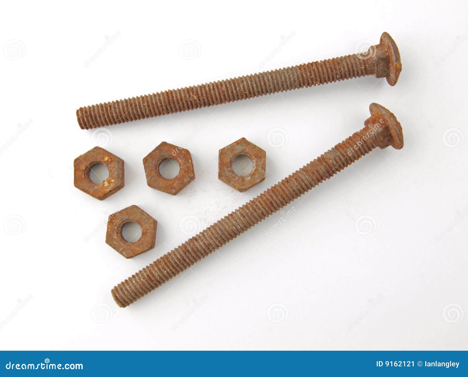 Rusty nuts and bolts stock image. Image of tools, broken - 9162121