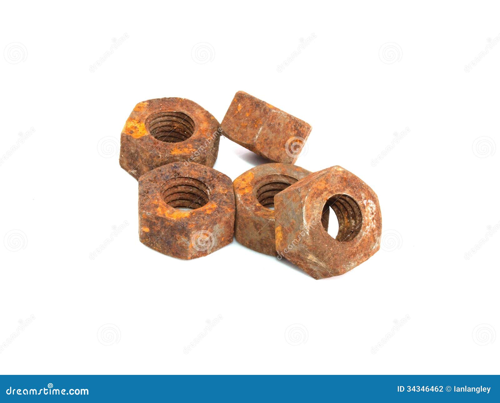 Old Rusty Nuts, Bolts. Ancient Tools. Boards Royalty-Free Stock Image ...