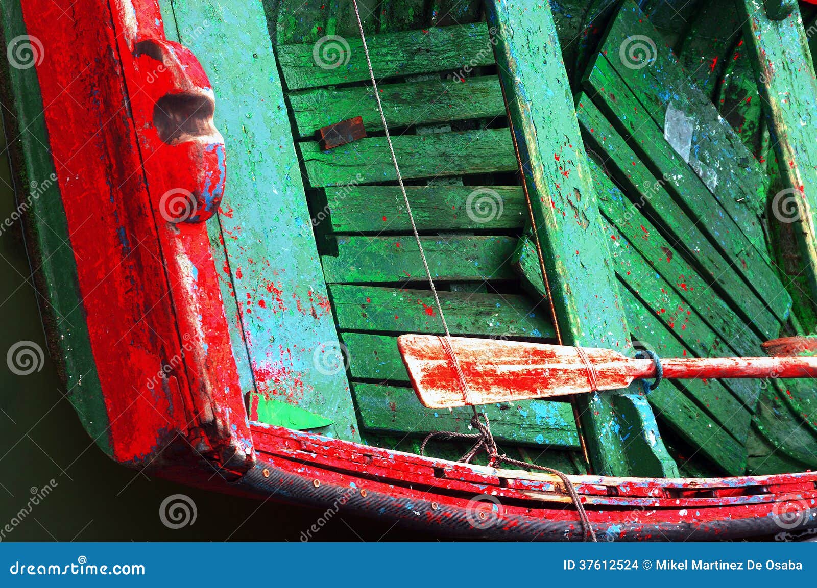 Rusty Oars in an Old Wooden Boat Stock Photo - Image of wood, rowboat ...