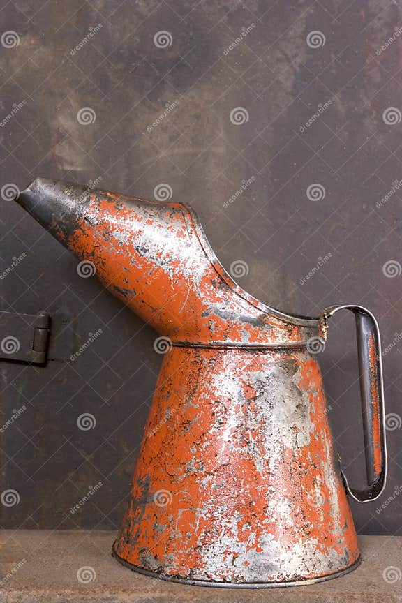 Rusty Oil Can stock image. Image of peeling, studio, copy - 7755579