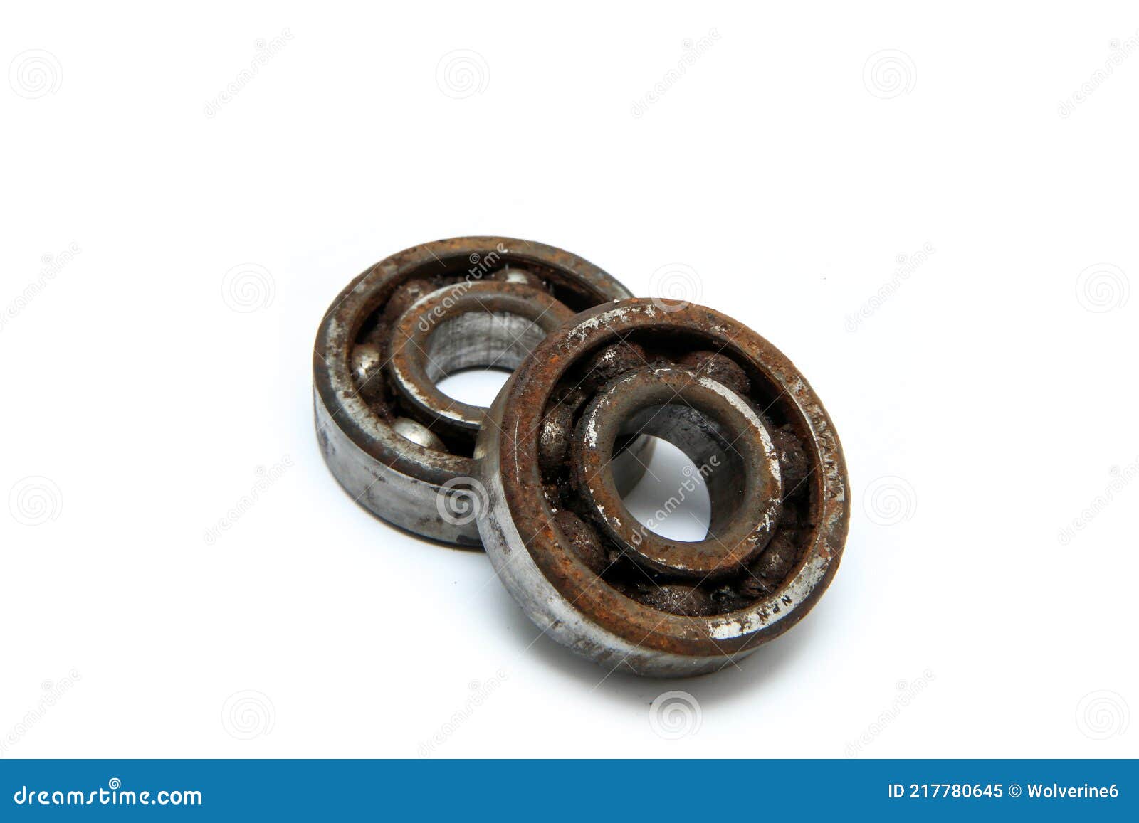 The Rusty Old Bearings Isolated Stock Image - Image of jammed, rusted ...