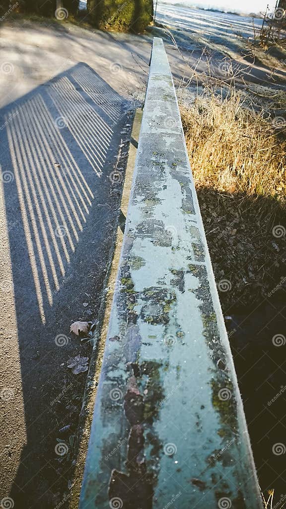 Rusty old bridge gutter stock image. Image of nature - 170166437