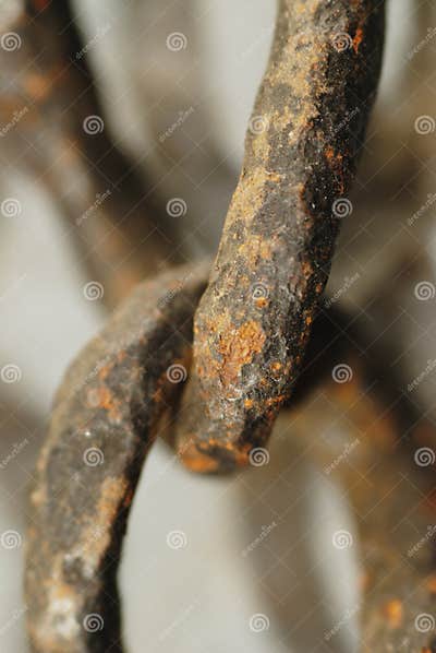 Rusty old chain stock photo. Image of curved, linkage - 14015142