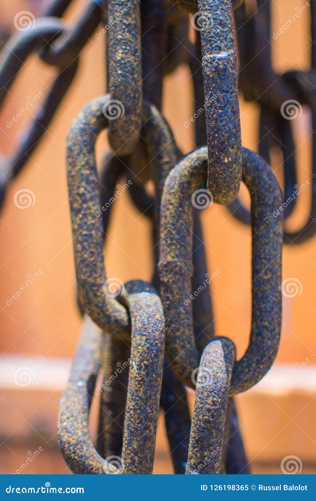 Rusty old chain stock image. Image of shipnheavy, link - 126198365