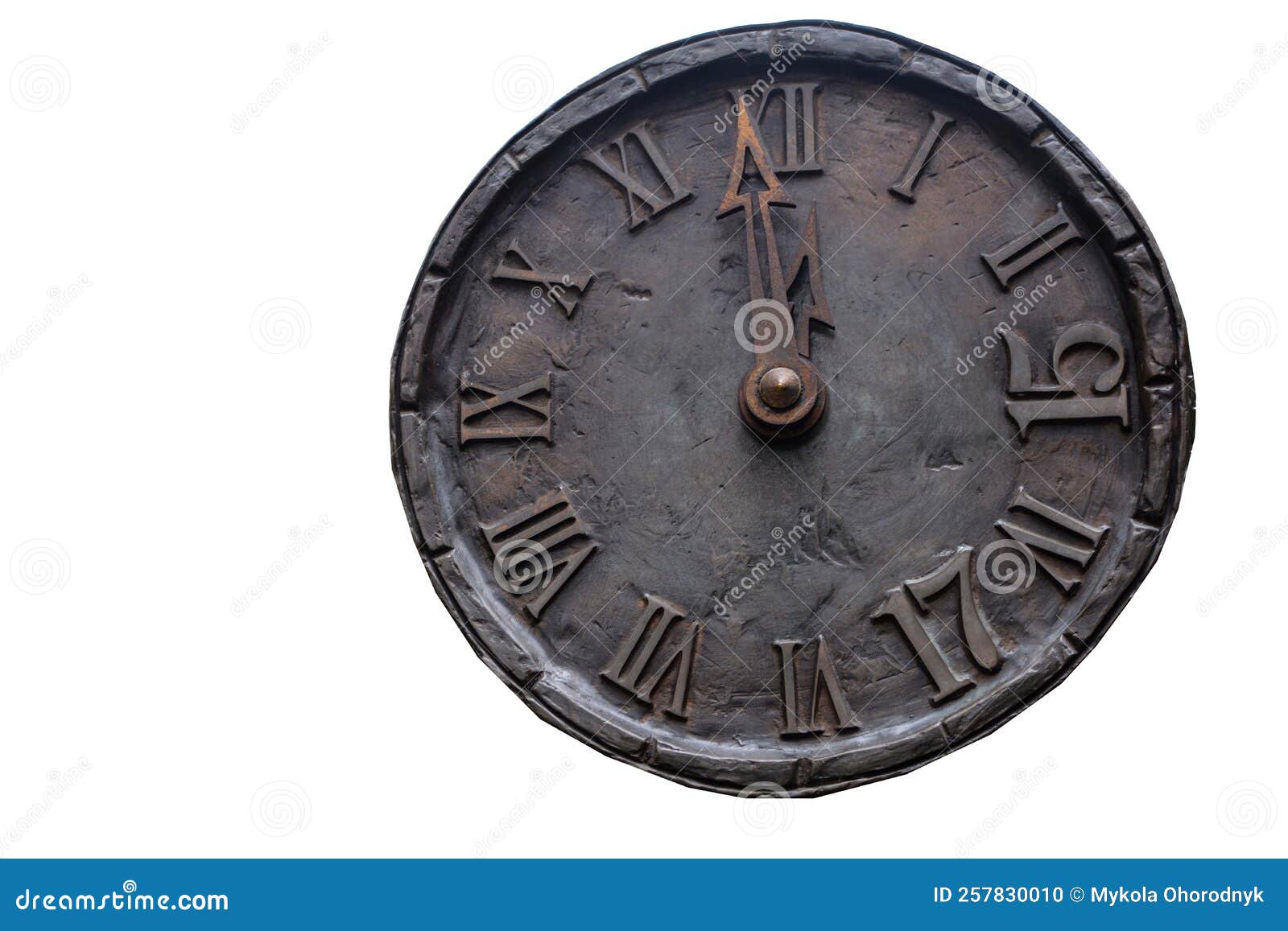 Rusty Old Clock at Stone stock photo. Image of lawn - 257830010