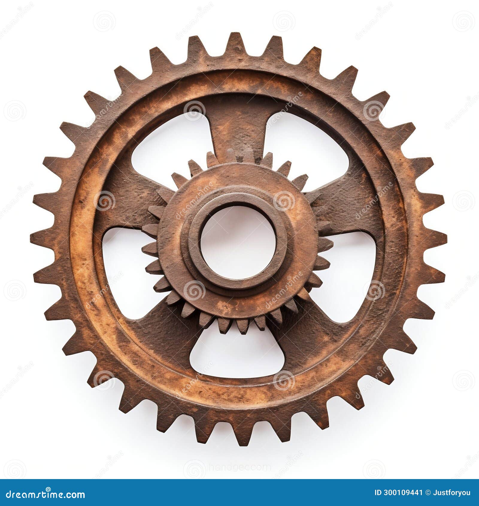 Rusty Old Cog Wheel. Generative Ai Stock Illustration - Illustration of ...