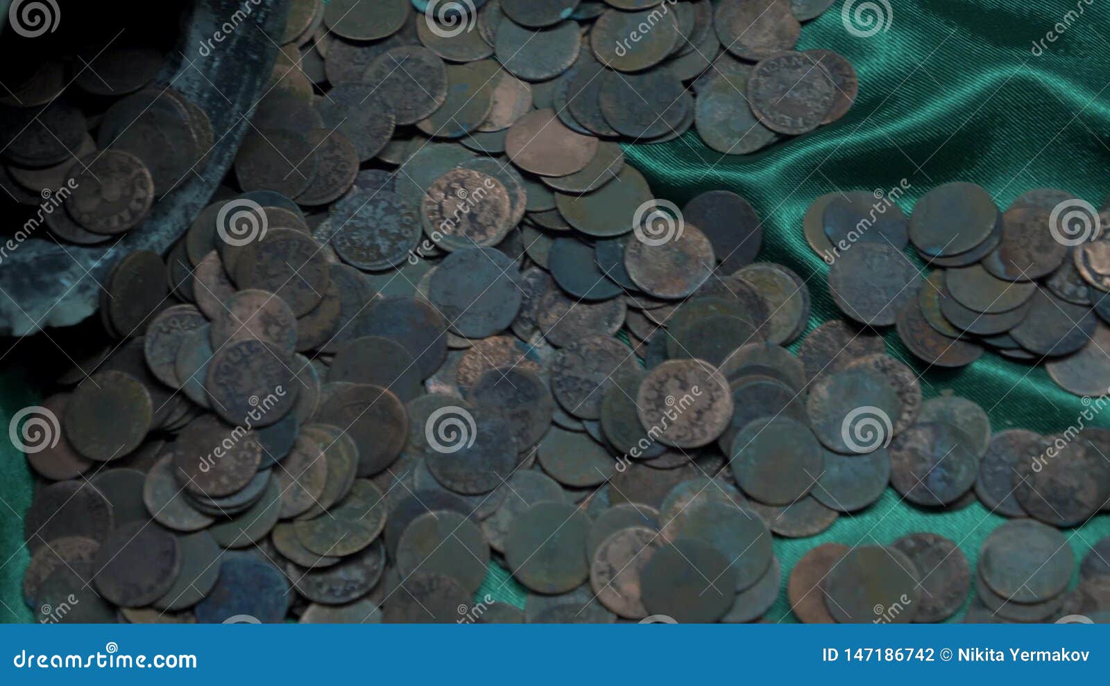 Old rusty coins stock footage. Video of money, metal - 147186742