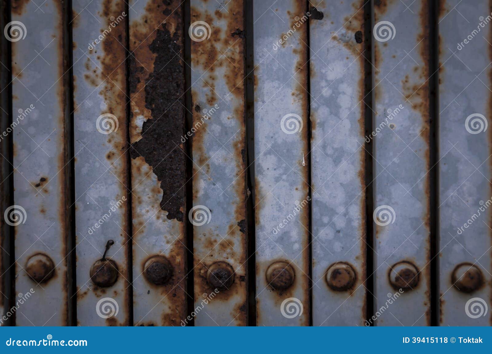 Rusty Old Corrugated Iron Fence Stock Photo - Image of material, metal ...