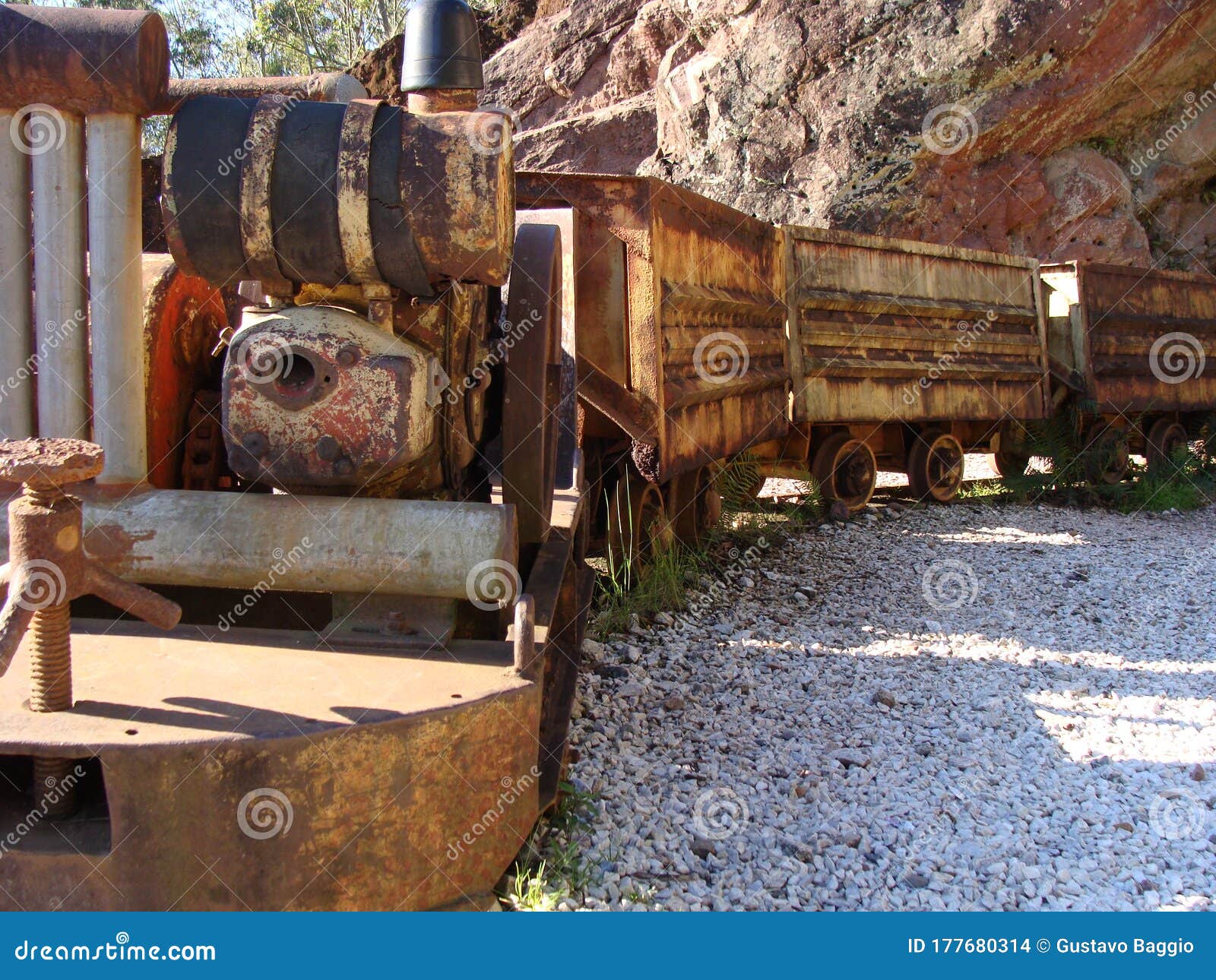 Rusty Old Deactivated Mine Train Stock Photo - Image of metal, rusty ...