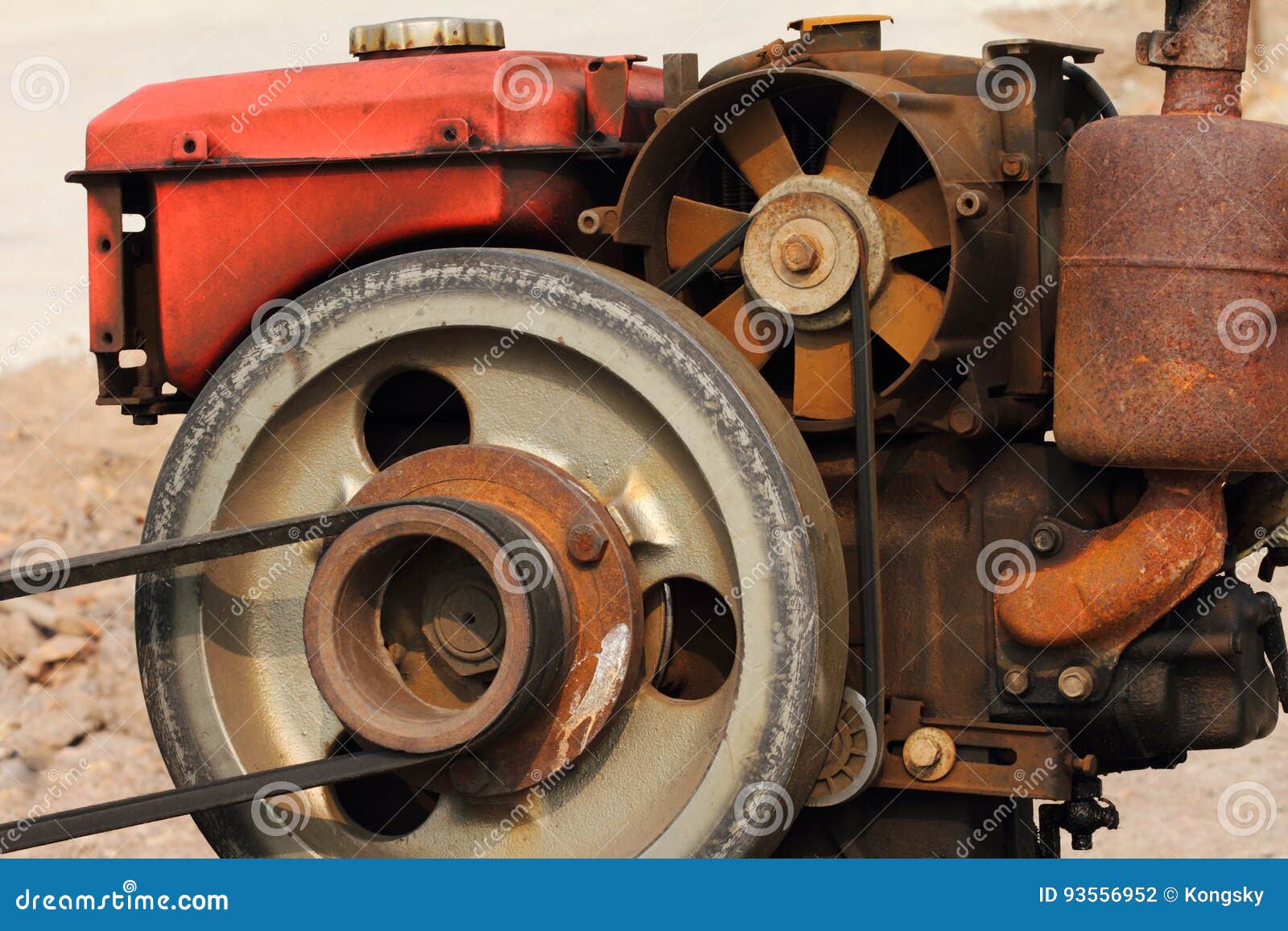 A Rusty of Old Diesel Engine Stock Photo - Image of abstract, iron ...