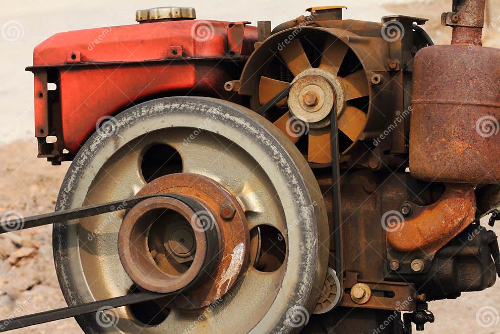 A Rusty of Old Diesel Engine Stock Photo - Image of abstract, iron ...