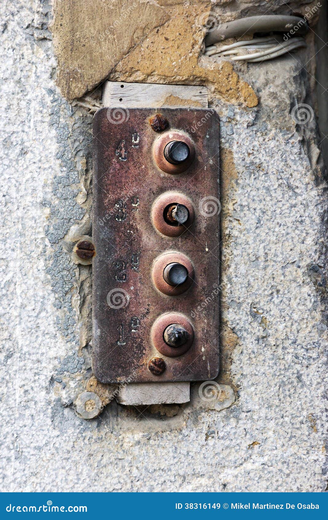 Rusty old door bell stock image. Image of aged, rusty - 38316149