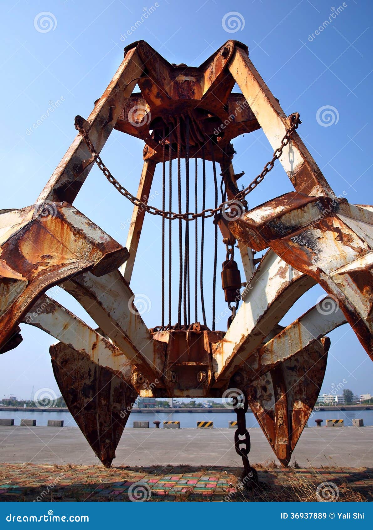 Rusty Old Dredging Equipment Stock Image - Image of obsolete, chain ...