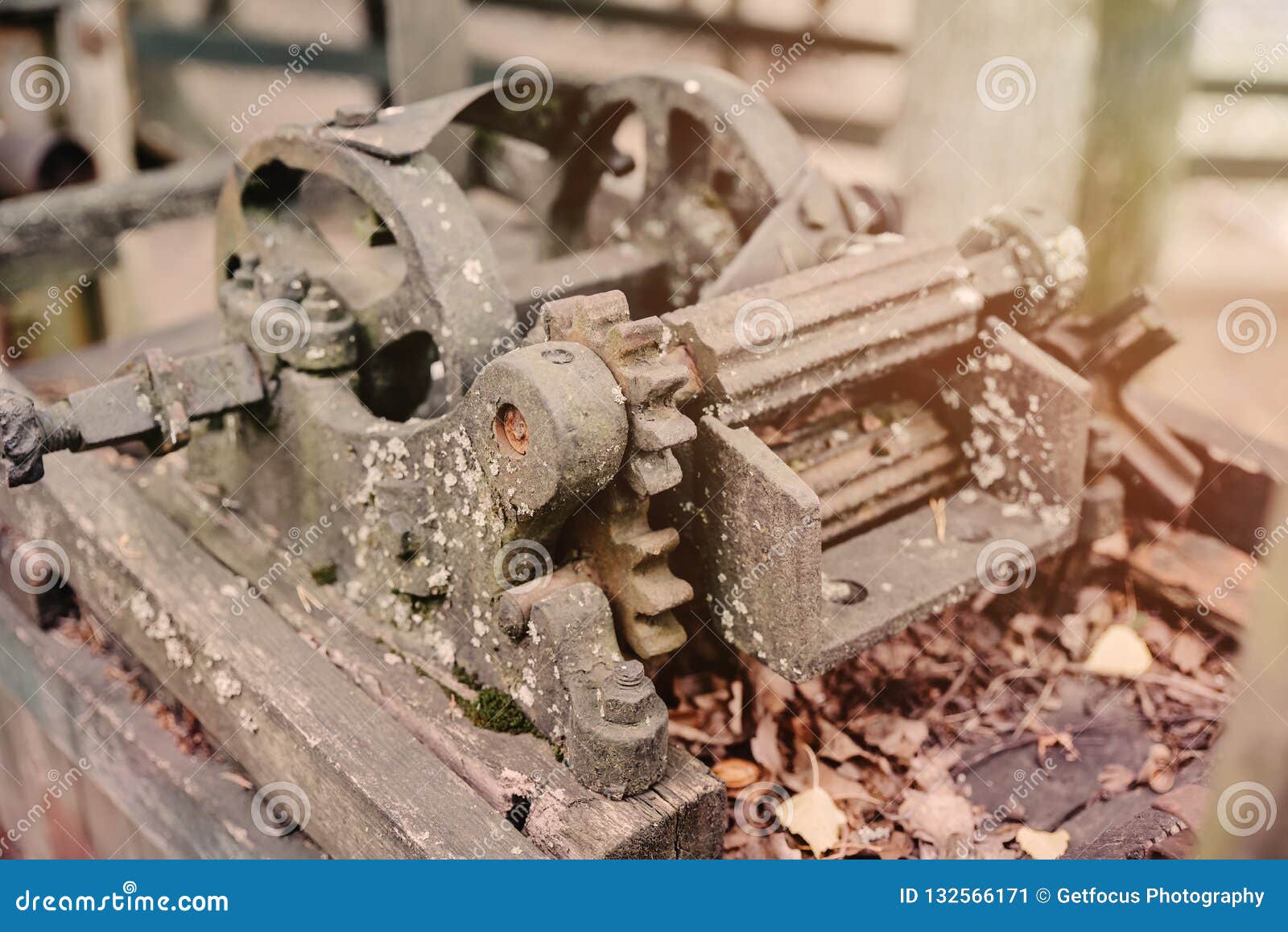 Rusty old farm machinery stock image. Image of wheels - 132566171