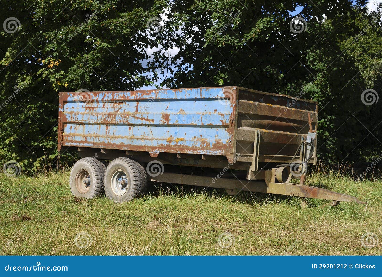 Rusty old farm trailer stock photo. Image of wheel, trailer - 29201212