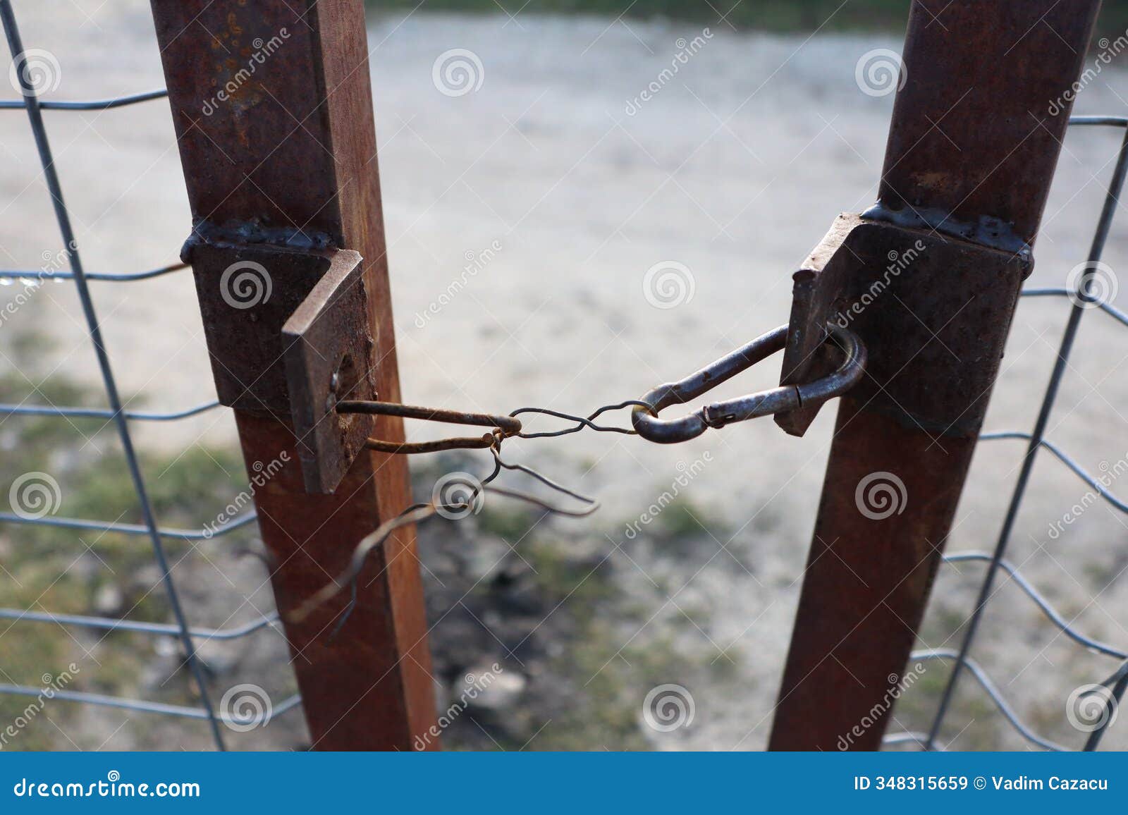 A Rusty Old Fence Gate with a Simple Locking Mechanism that Guarantees ...