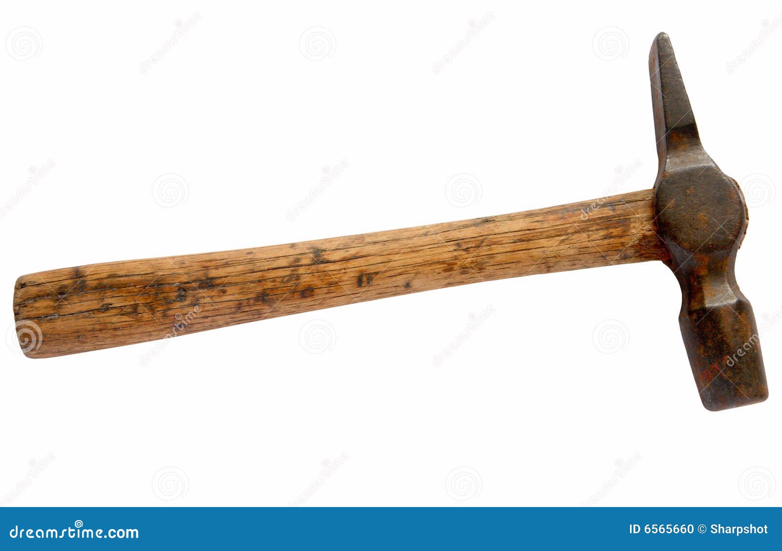 Rusty Old Hammer Isolated Over White. Stock Photo - Image of isolated ...