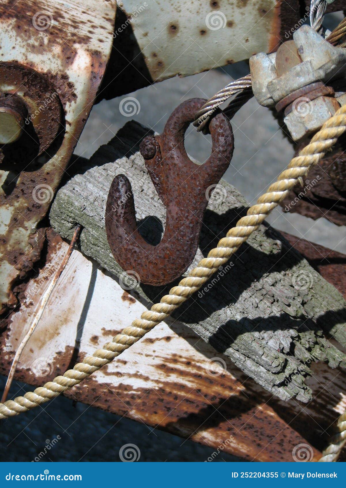 Old Hook Used In The Railways. Towing Hook For A Train Or Wagon ...