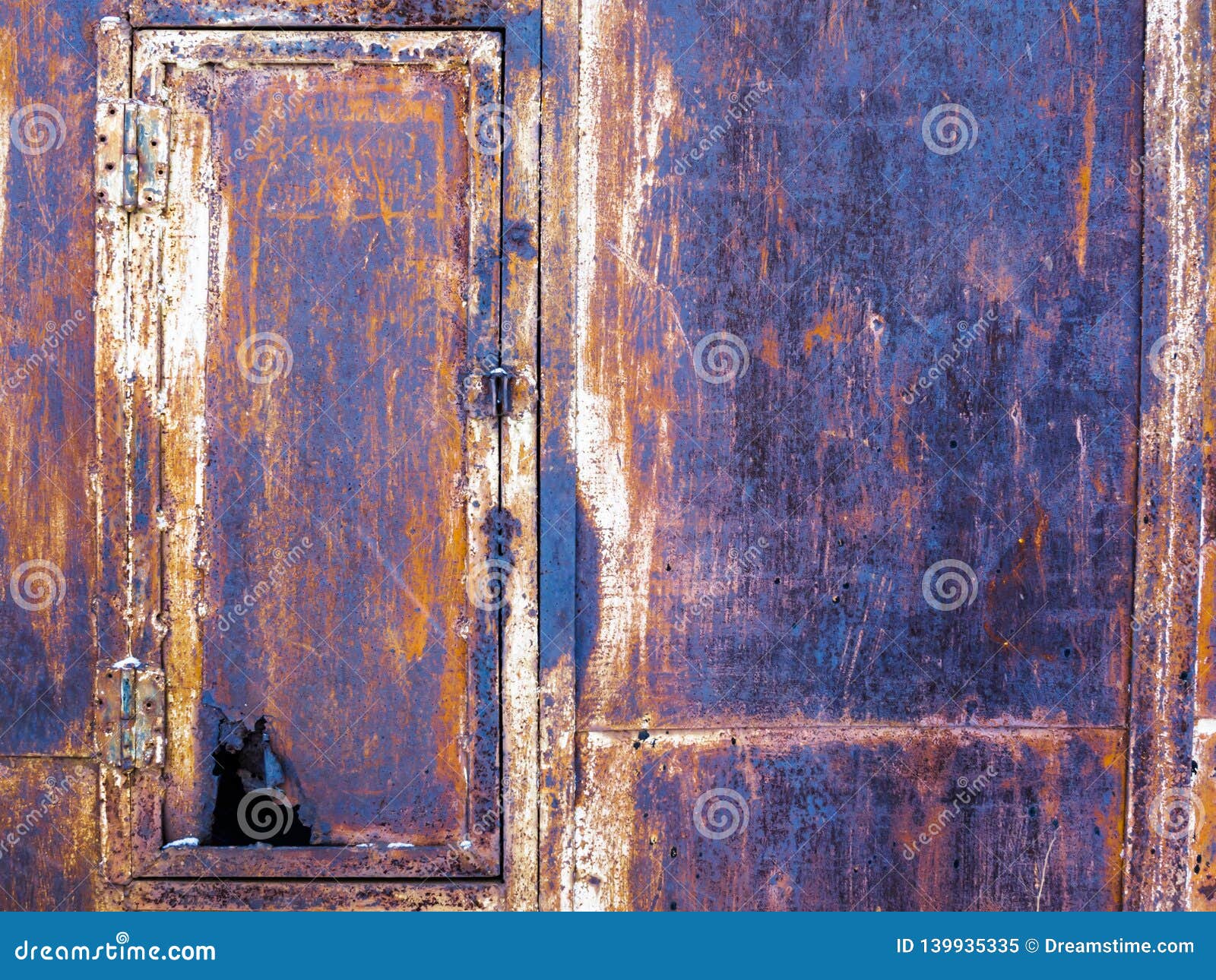 Rusty Old Iron Box with a Leaky Door. Stock Image - Image of antique ...