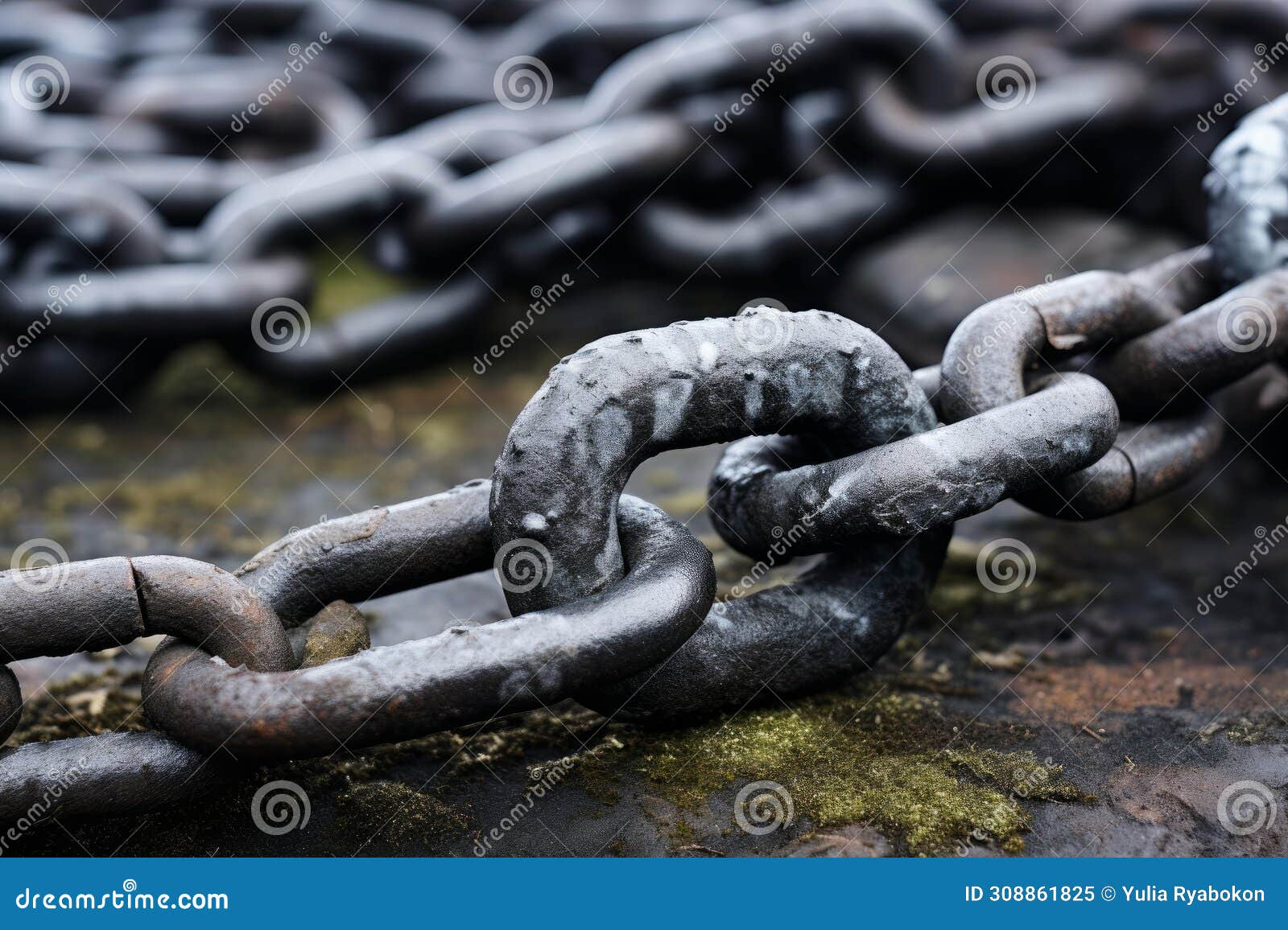 Rusty Old Iron Chain. Generate Ai Stock Image - Image of closeup ...
