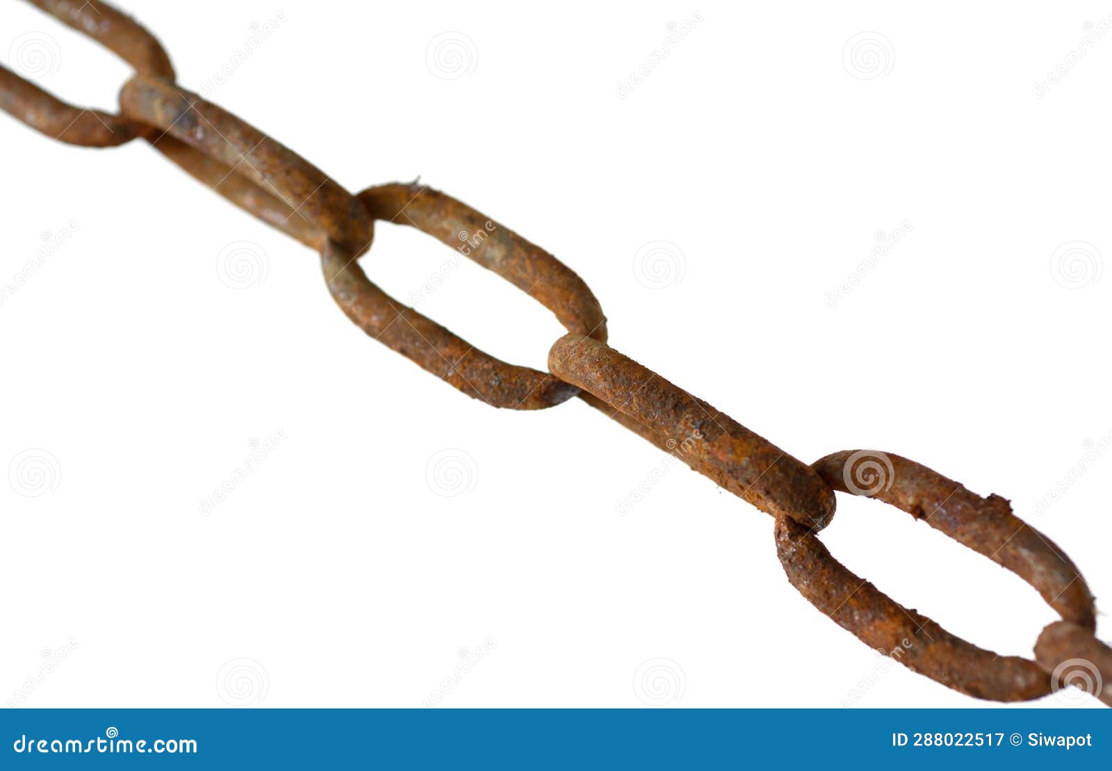 Rusty Old Iron Chain on White Background Stock Image - Image of bond ...