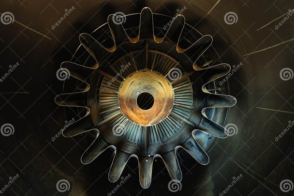 Rusty Old Jet Engine Closeup As Background Stock Image - Image of ...