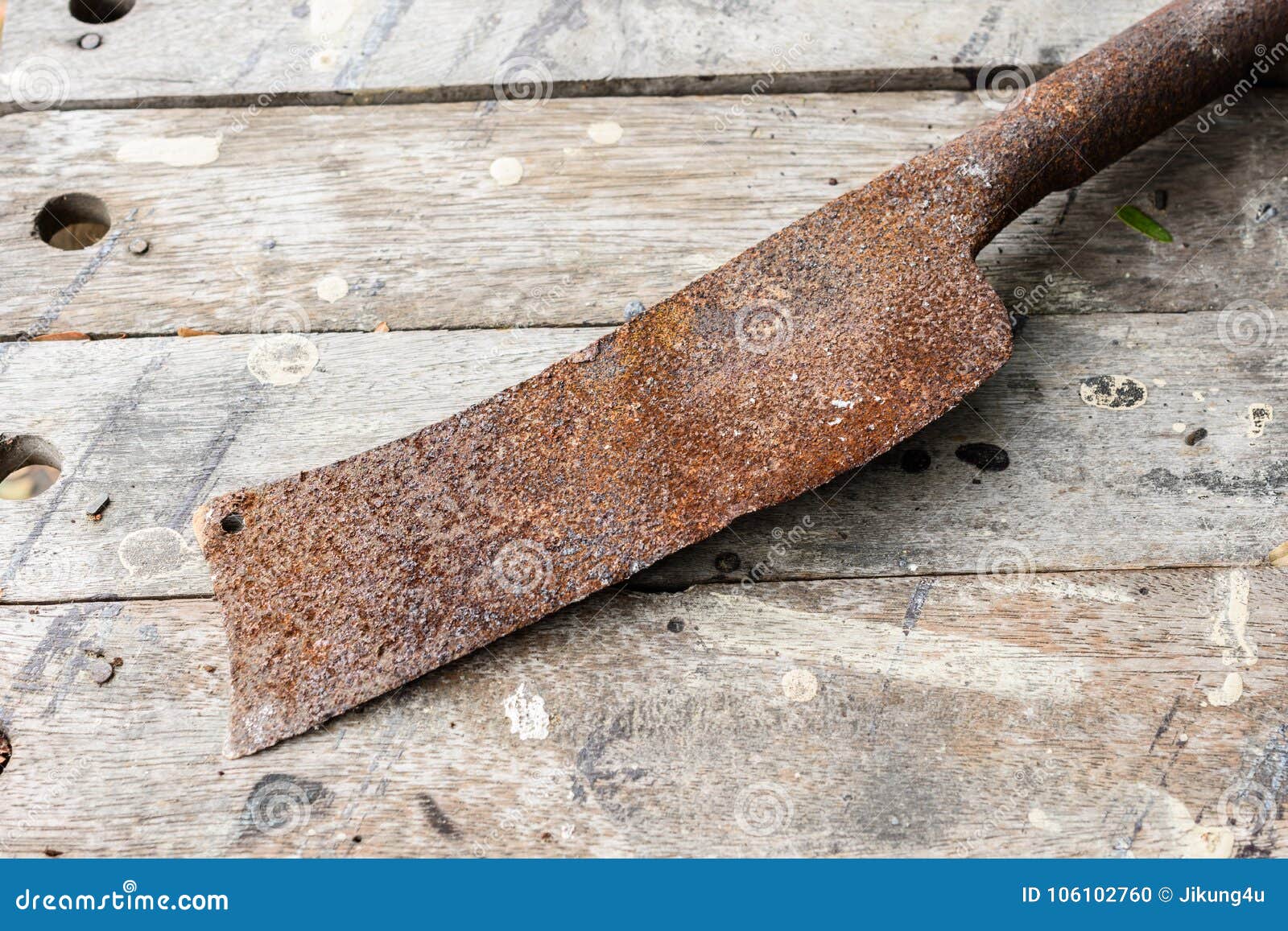 Rusty old knife stock photo. Image of close, knife, brown - 106102760