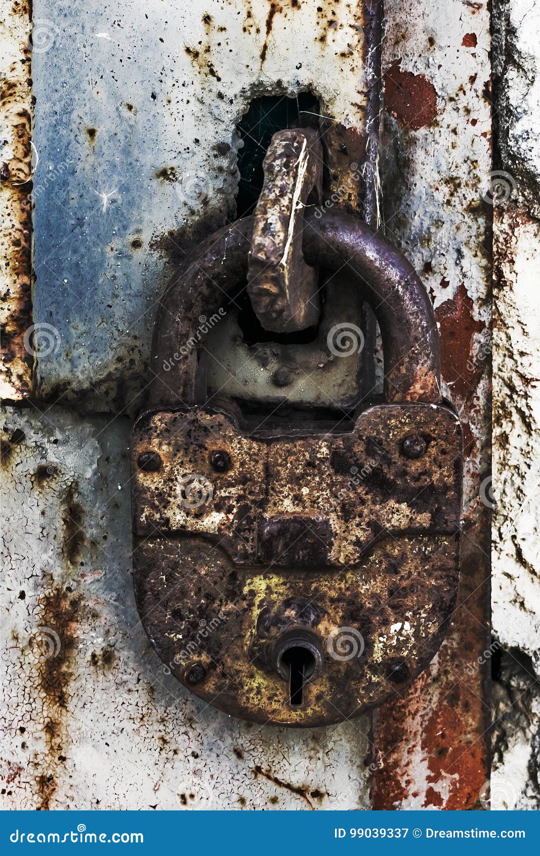 Rusty old lock stock image. Image of rusted, access, rusty - 99039337