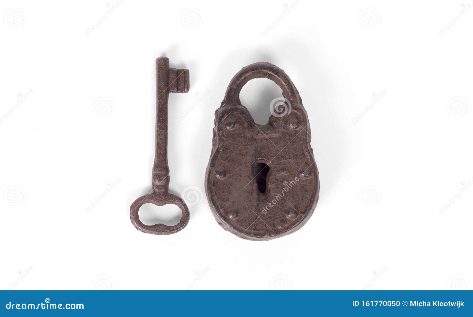 Rusty Old Lock Isolated on White Stock Photo - Image of damage, lock ...