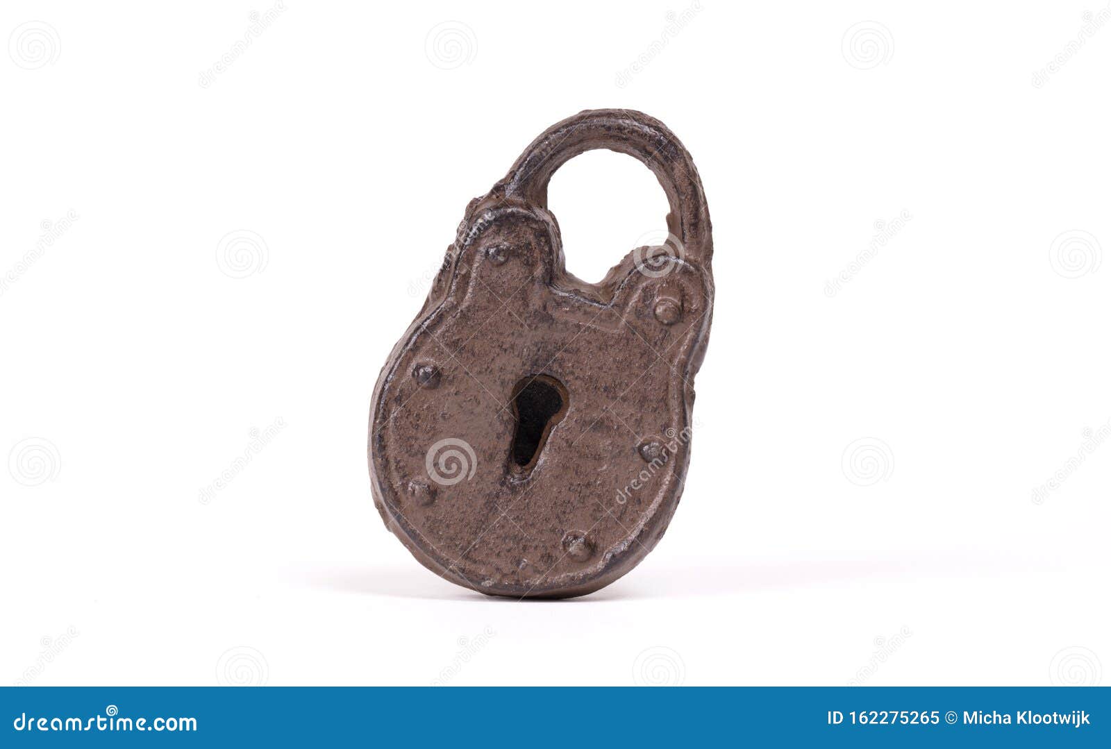 Rusty Old Lock Isolated on White Stock Image - Image of damage, water ...