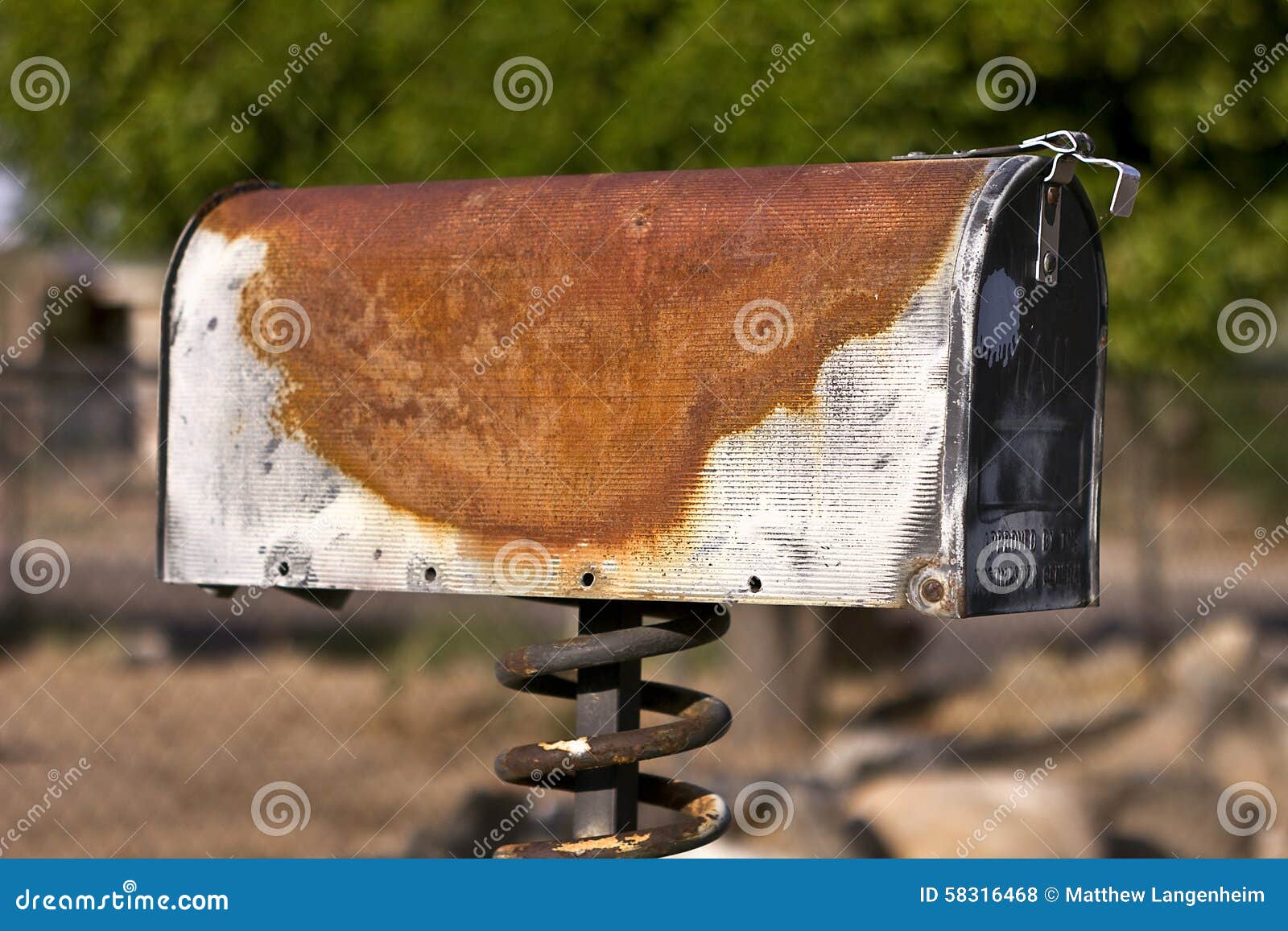 Rusty old Mailbox stock photo. Image of rusty, post, mailbox - 58316468